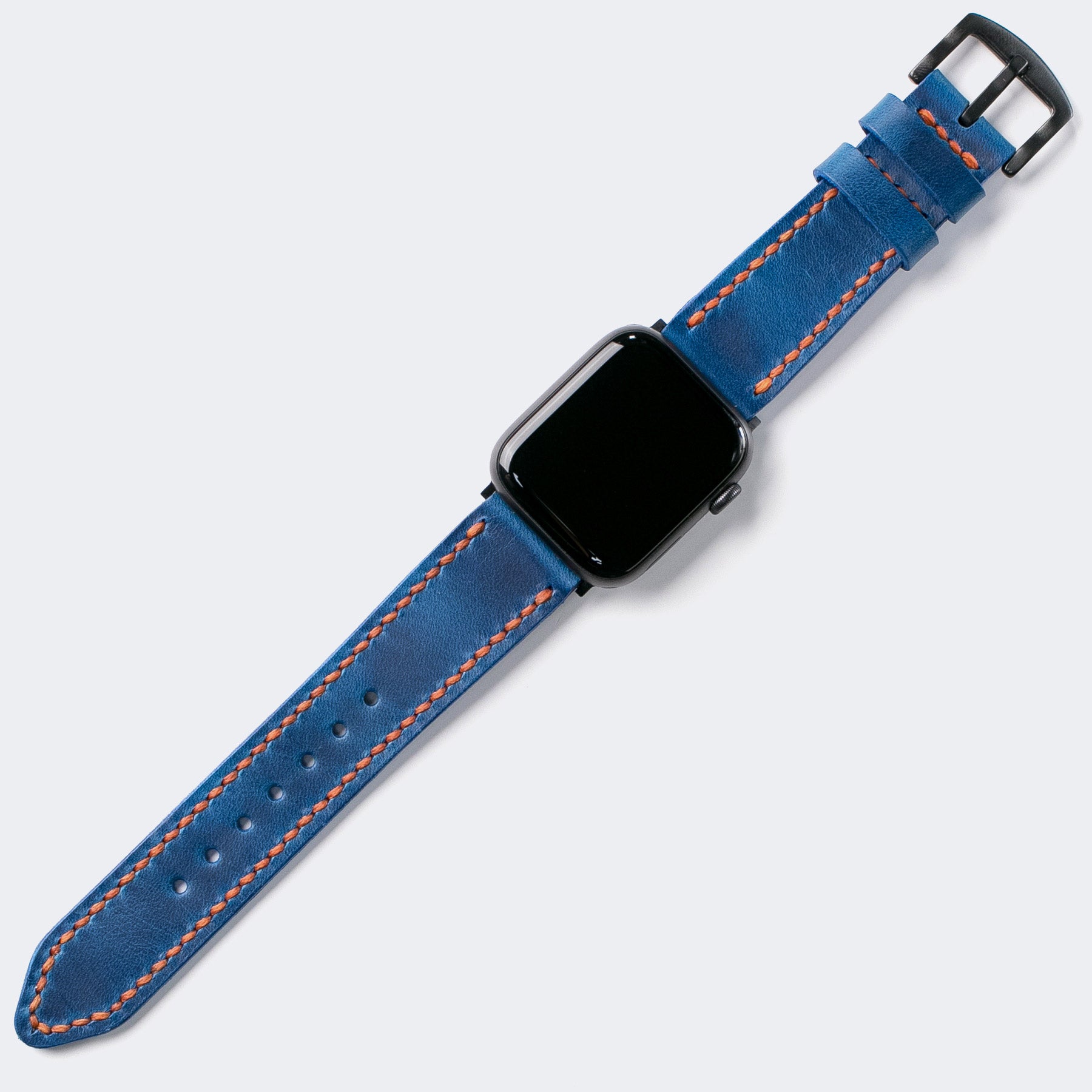 Custom Made Apple Watch Strap - Cobalt Blue - Parrish Blue Leather ...